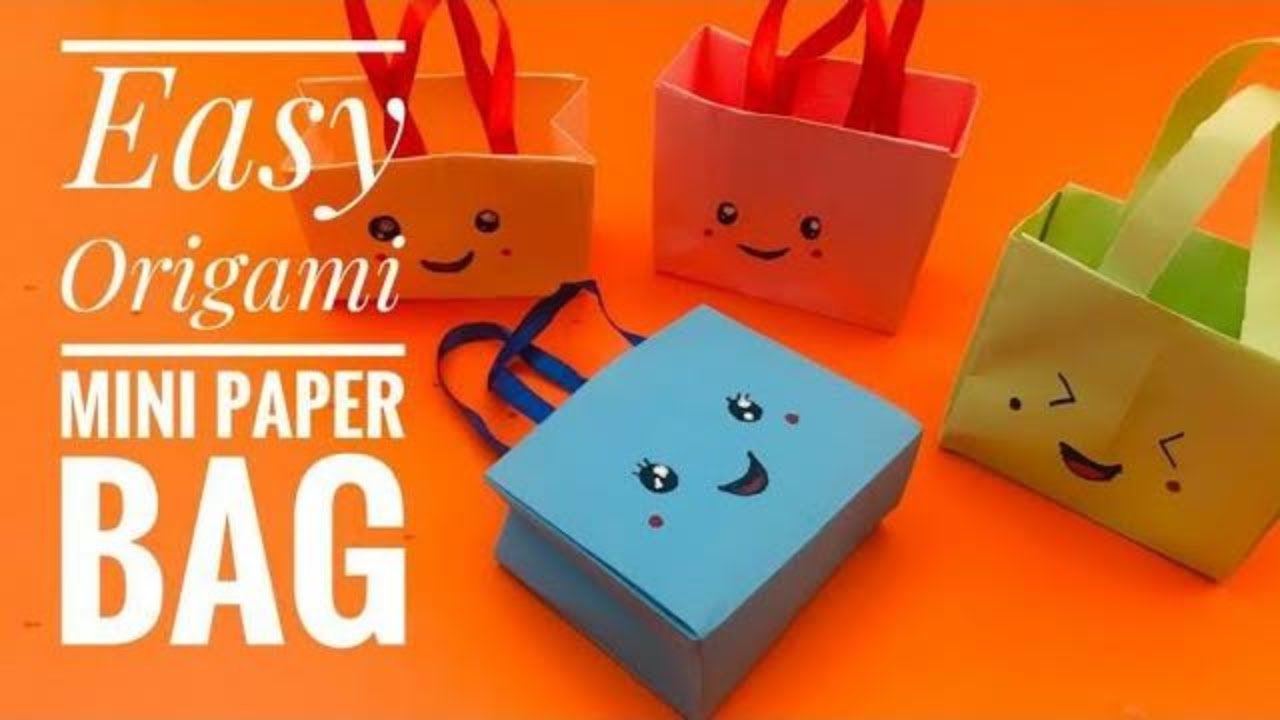 Mini Paper Bag Easy / DIY Mini Gift Bag Easy No Glue l Easy Origami ...