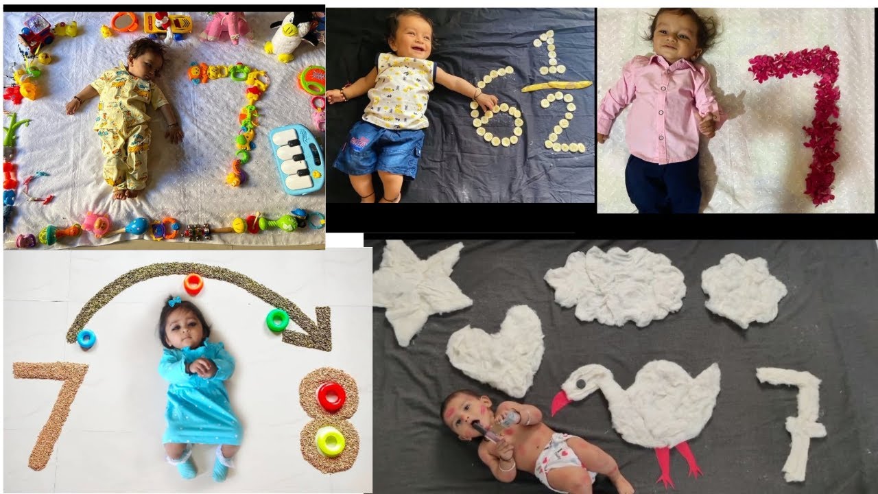 7th Month Baby Photoshoot Ideas | Seven Month Baby Photos | Monthly ...