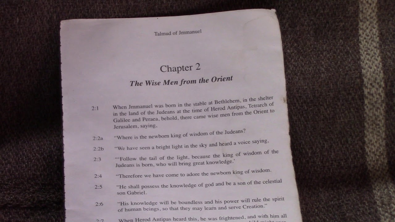 Talmud of Jmmanuel, Chapters 1 - 4 - YouTube