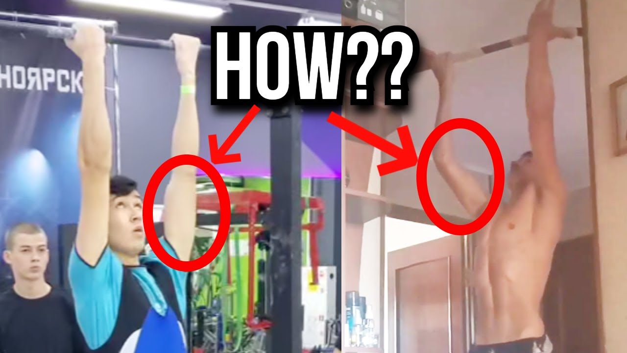 He has a +95KG chinup... and 12 INCH ARMS?? - YouTube