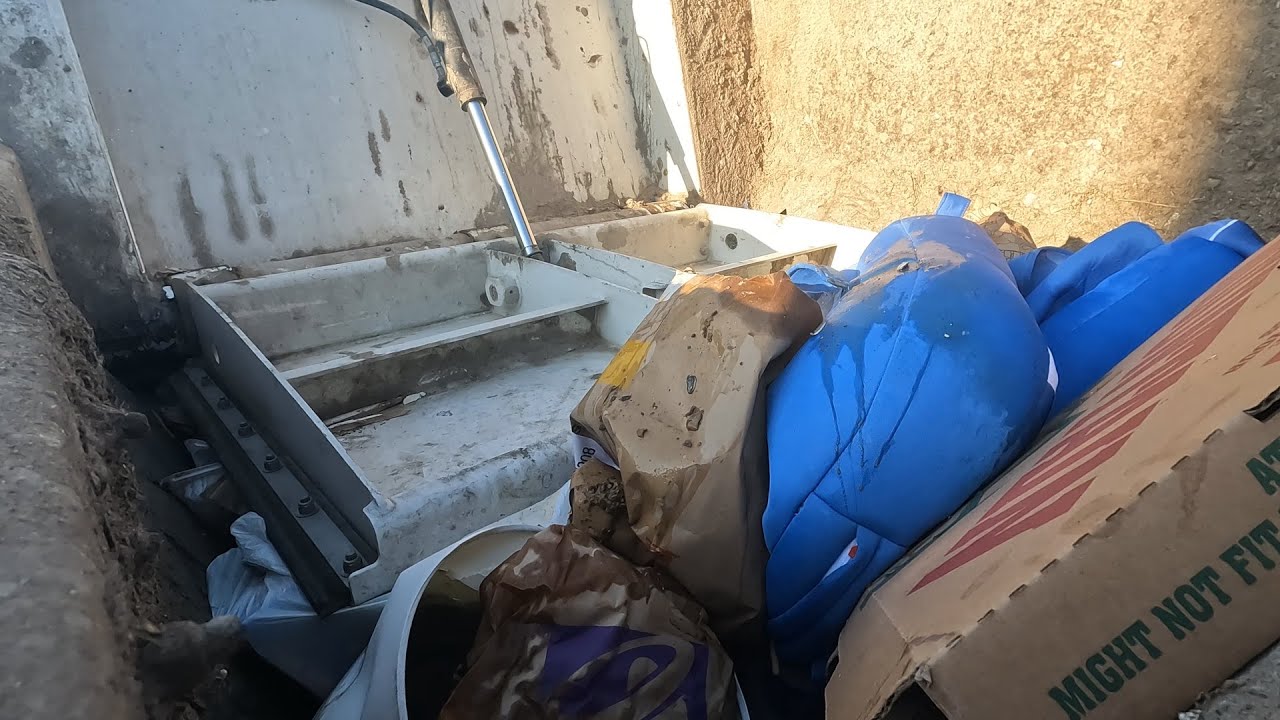 Scavenger Challenge *** GoPro Garbage Truck Hopper View + Garbage Load Dump!! (ep.42) - YouTube