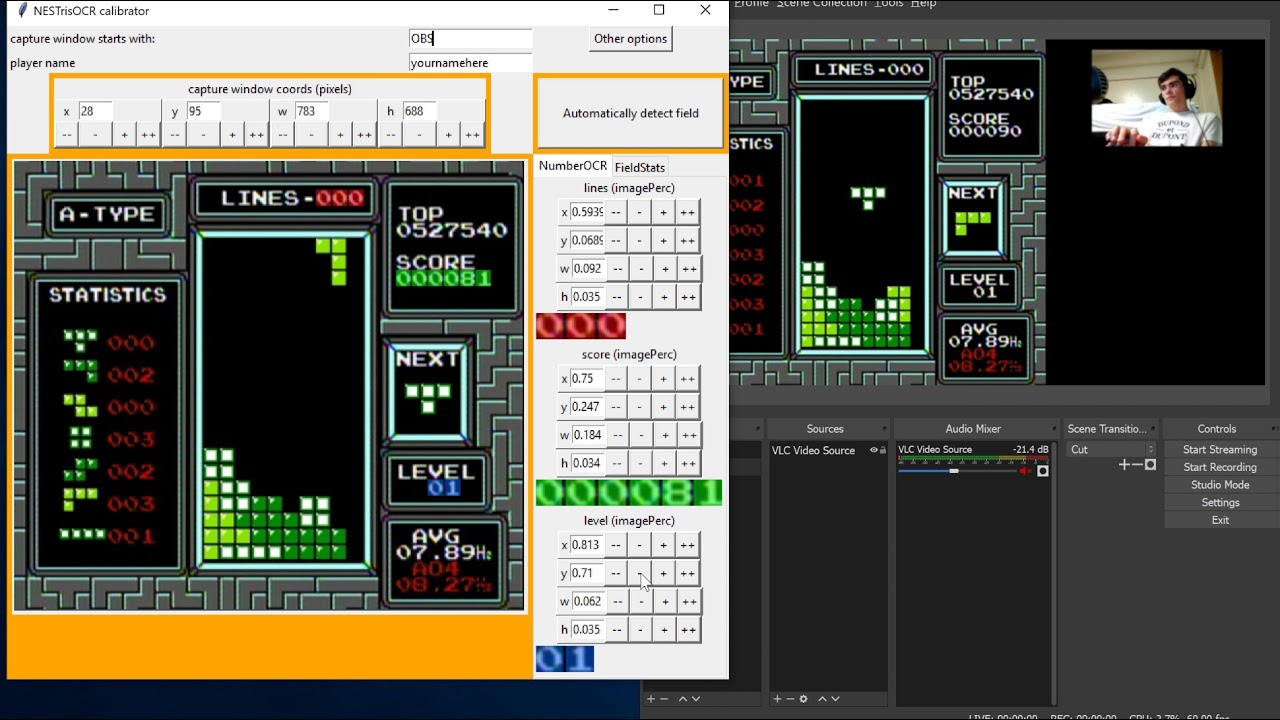 NESTrisOCR - Calibration GUI + Auto calibrate - YouTube