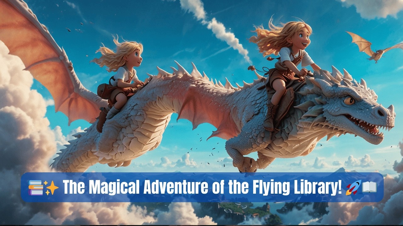 📚 The Magical Adventure of the Flying Library! 🚀📖 - YouTube