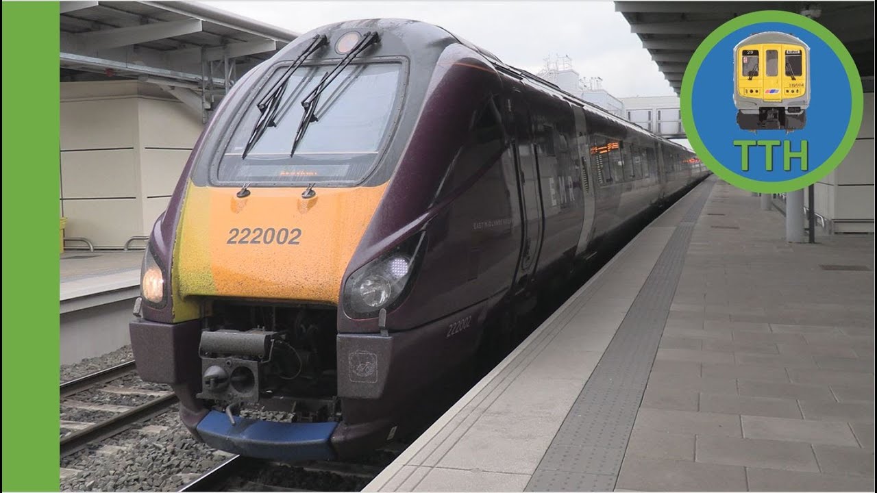 Class 222 departs Derby - YouTube