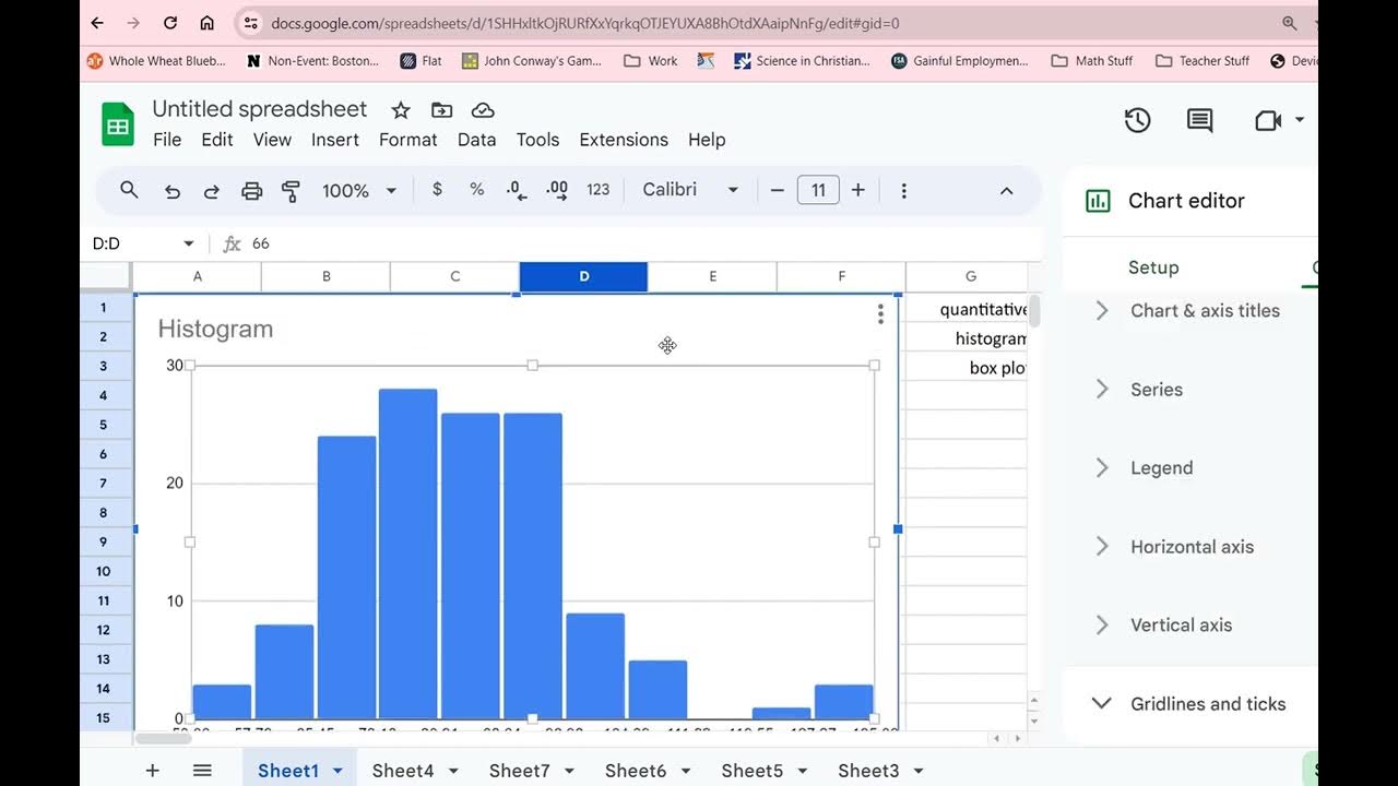 Describe the shape center and spread of a histogram - YouTube