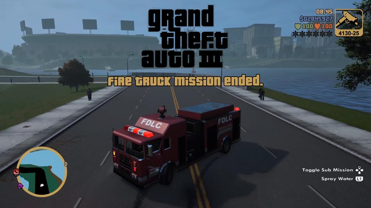 GTA 3 - Fire Truck Mission Third Island Complete | Flame Thrower ...