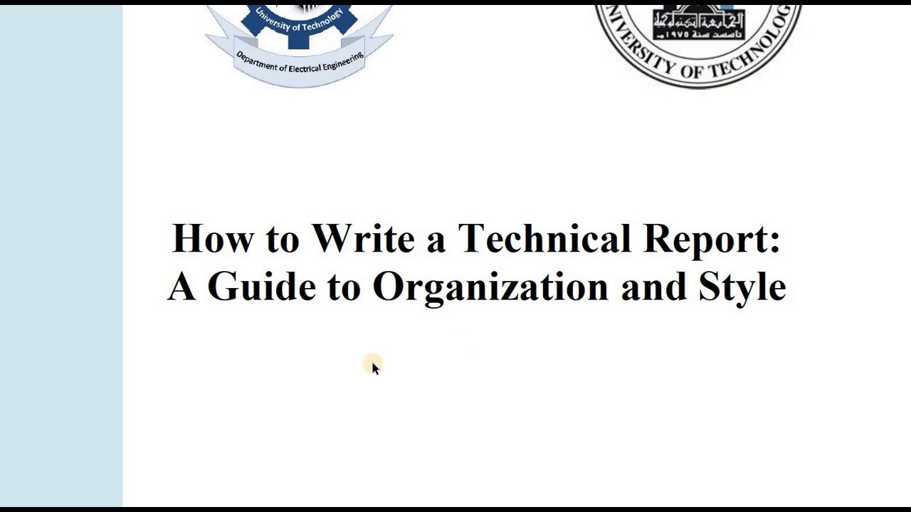 How to Write a Technical Report : A Guide to Organization and Style ...