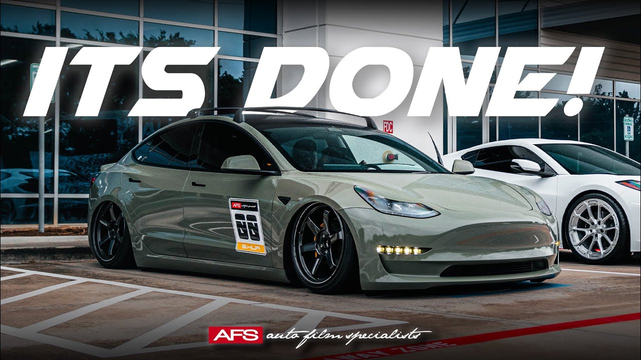 WRAPPING OUR BAGGED TESLA MODEL 3 | Vlog 9 - YouTube