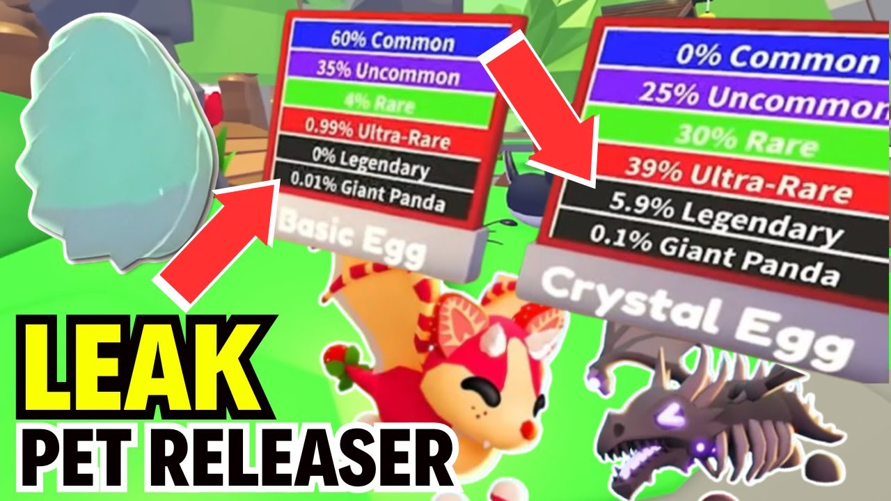 Adopt Me Pet Releaser HIDDEN SECRET LEAK!⚠️Basic Egg vs Crystal Egg! - YouTube