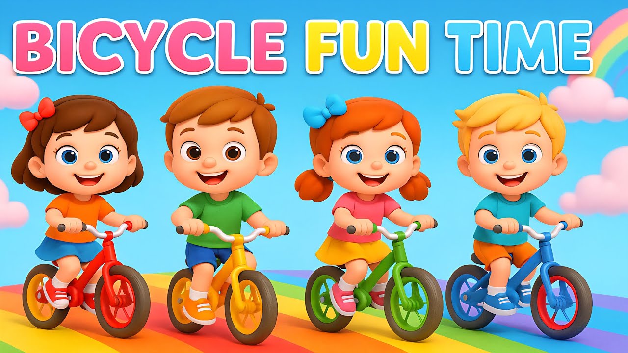 Bicycle Fun Time🚲! Little Riders on the Go! Fun Bicycle Adventures song ...
