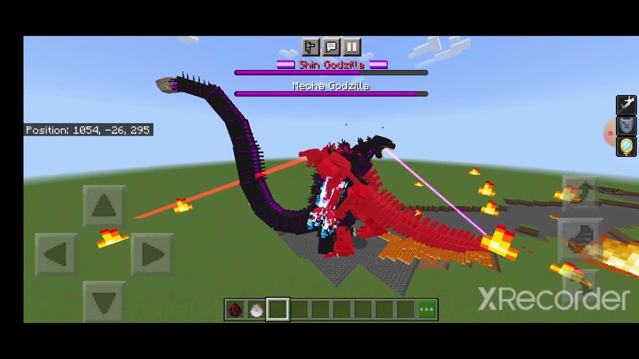 minecraft shin godzilla addon shin godzilla vs mhecagodzilla E:5 - YouTube