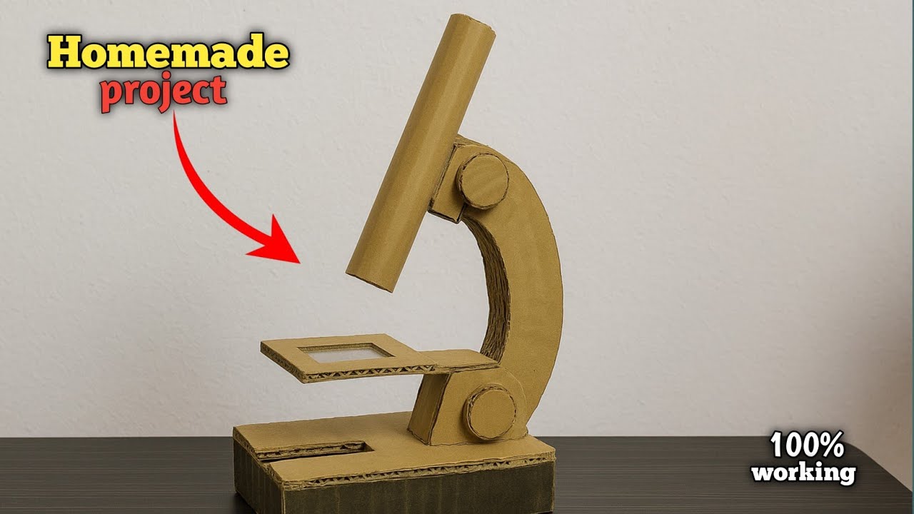 How to make Microscope with cardboard | Science project 2025 | homemade ...