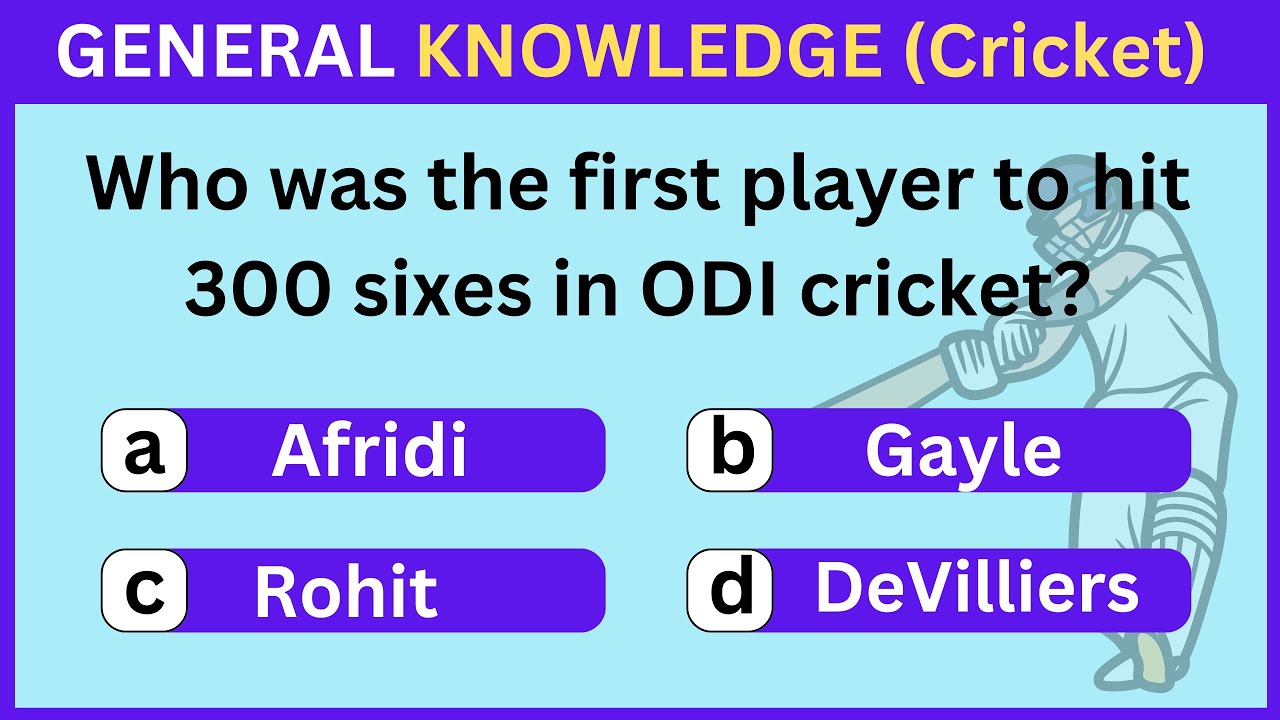 15 General Knowledge Cricket Quiz Questions | Cricket MCQ | Are You Up ...