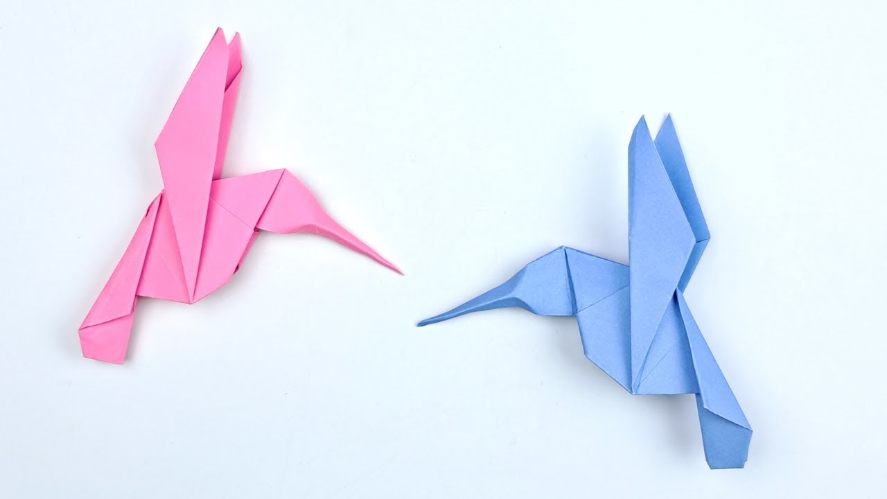 How to Make an Origami Hummingbird - Step by Step - YouTube