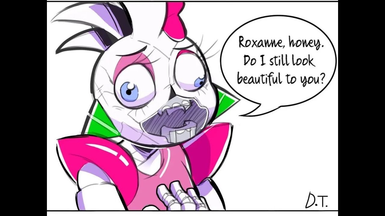 Glamrock Chica asks Roxanne if she's still beautiful fnaf security ...