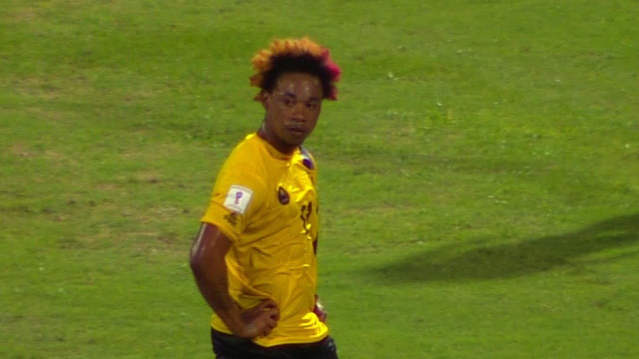 Football Fashion Hairstyle - Quentin Griffith (Antigua & Barbuda) vs ...
