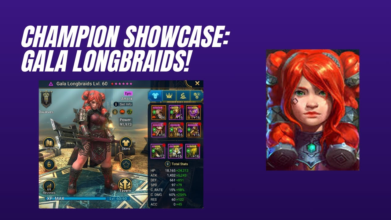 Gala Longbraids Showcase: Raid Shadow Legends - YouTube