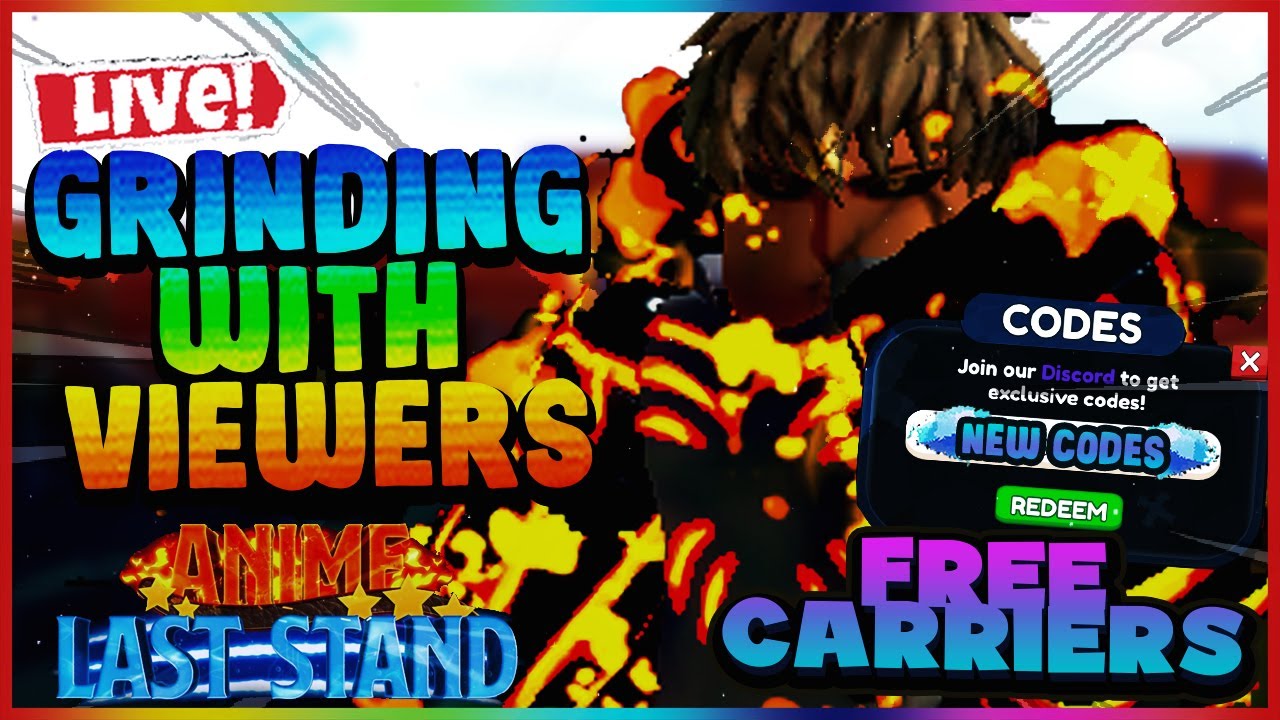 🔴[LIVE | ANIME LAST STAND] ⚡️ SECRET CODES + GRINDING REROLLS WITH ...