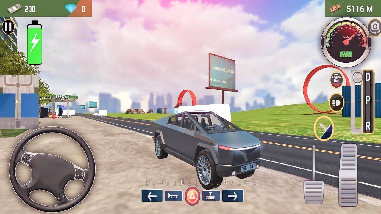 Tesla Electric Car Driving Simulator | City Taxi Tesla Driving Games ...