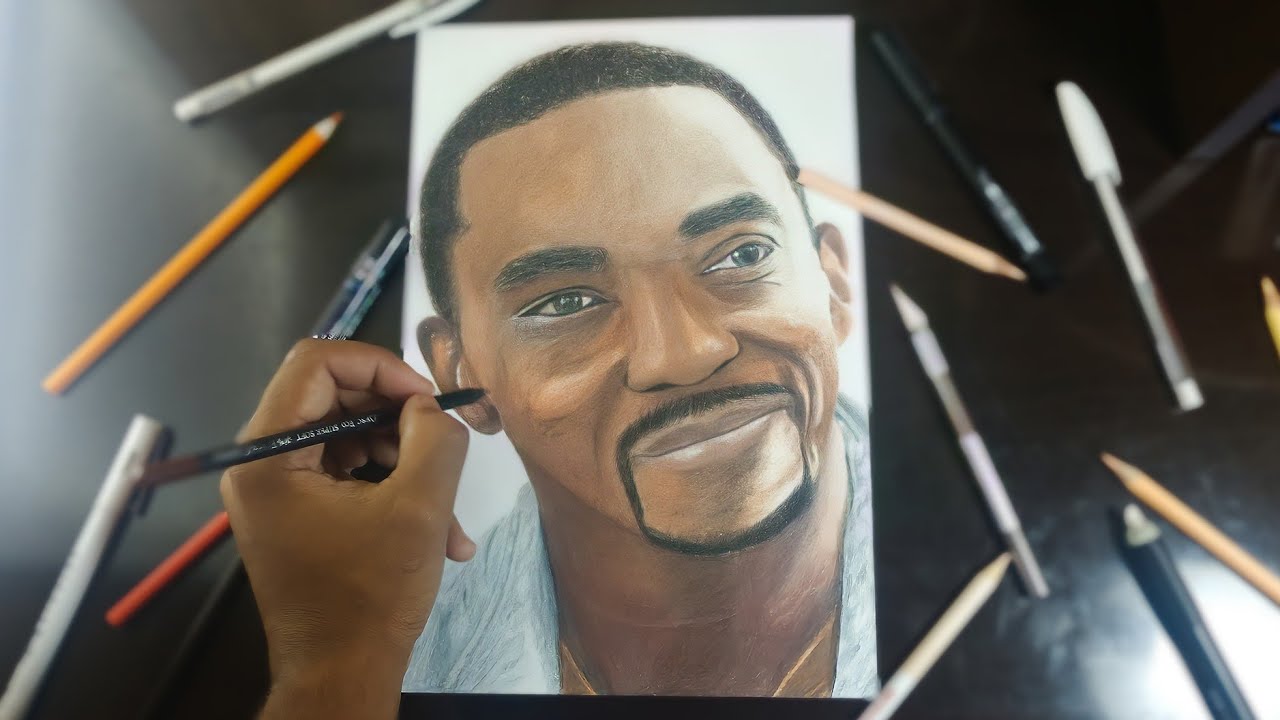 Drawing Falcon - Anthony Mackie | Art Morales - YouTube