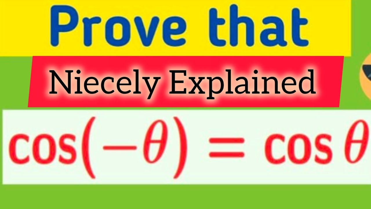 Why cos(–θ) = cos(θ)? | Even Function Explained | Trigonometry Class 11 ...