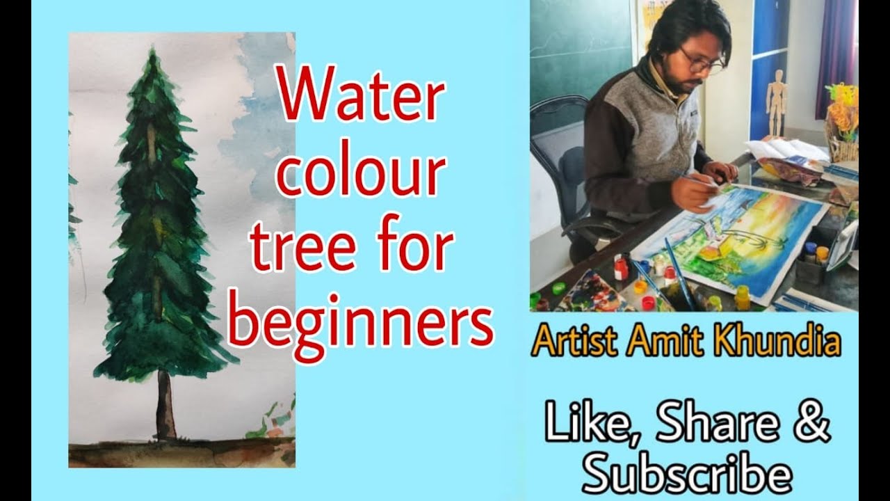 Water Colour Tree For Beginners Artist Amit Khundia Online Art water-colour-tree-for-beginners-artist-amit-khundia-online-art