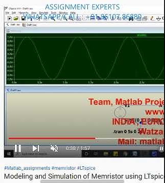 Modeling and Simulation of Memristor using LTspice VLSI - VLSI ASSIGNMENTS PROJECTS - YouTube