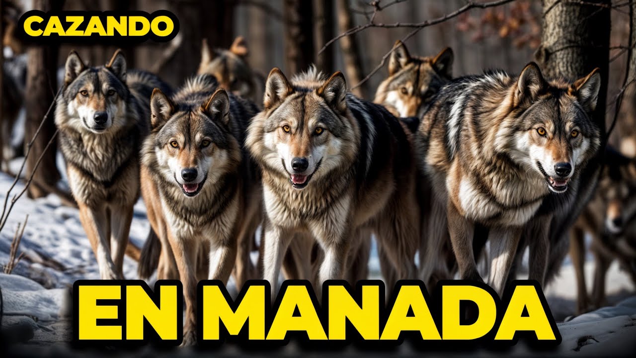 Este ANIMAL se sincroniza MEJOR que el humano, LOBOS CAZANDO en MANADA ...