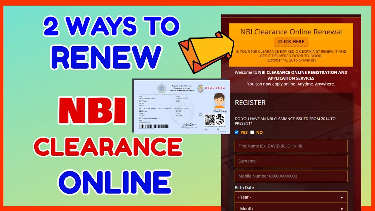 NBI Online Renewal: Paano mag Renew ng NBI Clearance Online? How much NBI Delivery Door to Door ...