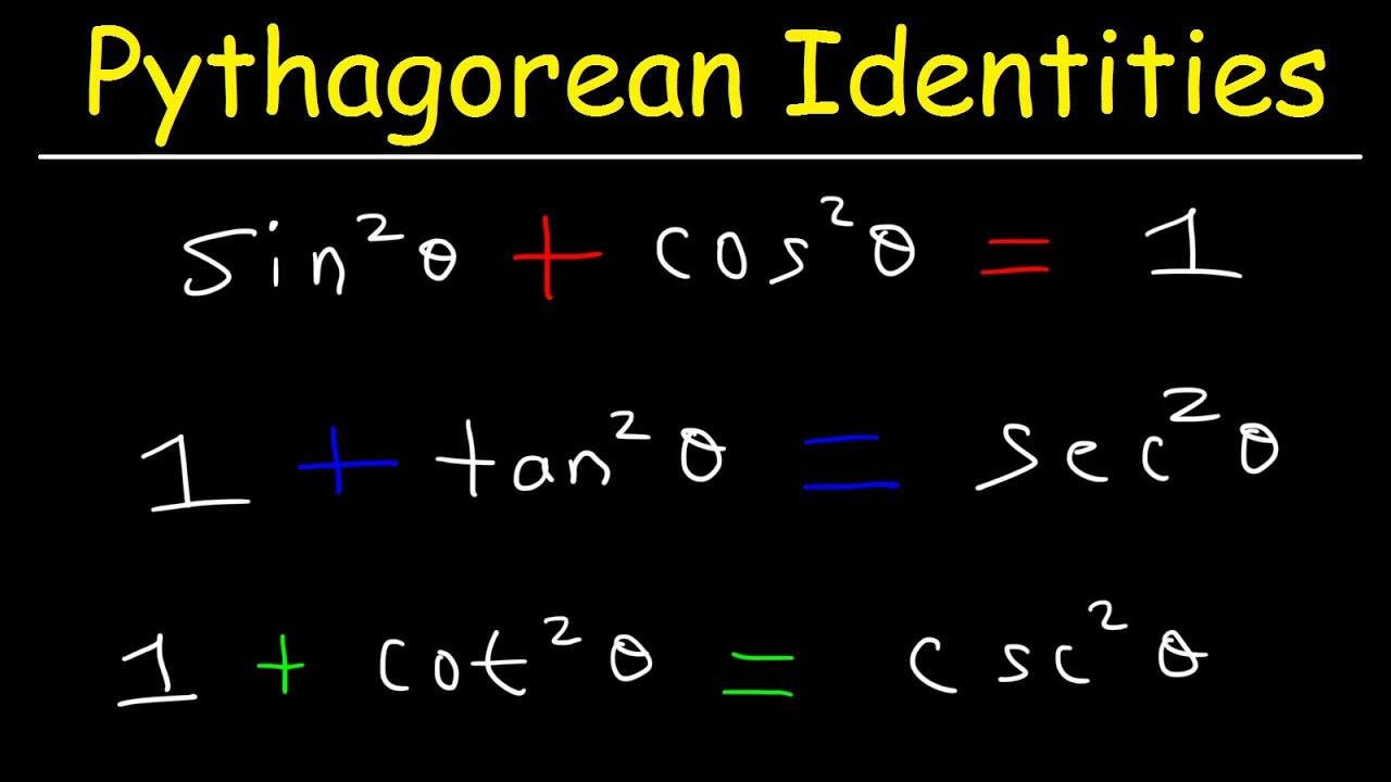 Pythagorean Identities Examples Practice Problems Trigonometry