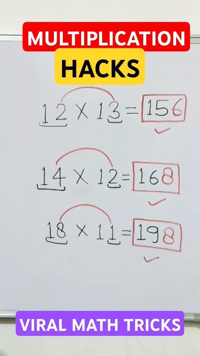 Multiplication hacks of two digit numbers #multiplication #tricks #maths #viralvideo #shorts ...