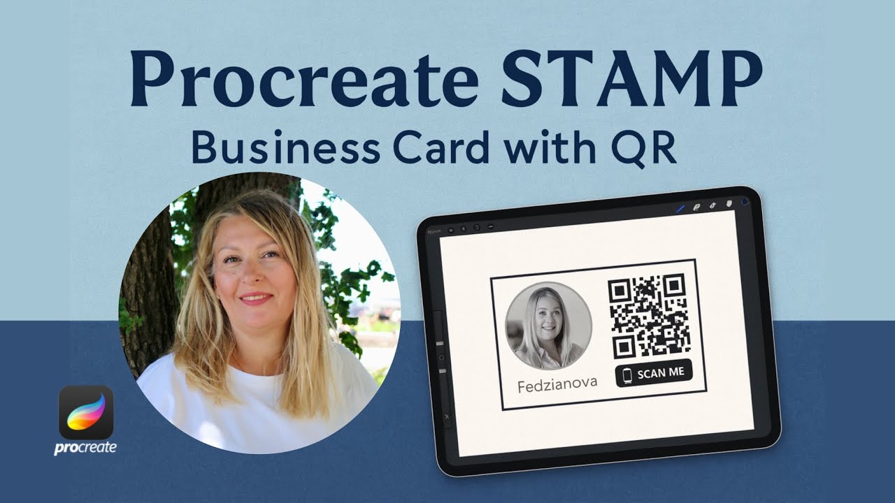 #5 How to Create a Business Card Stamp in Procreate: Step-by-Step ...