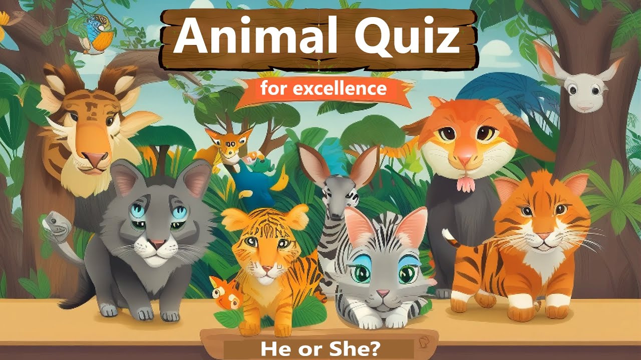 He or She? Masculine and Feminine Names of Animals | Quiz #kids # ...