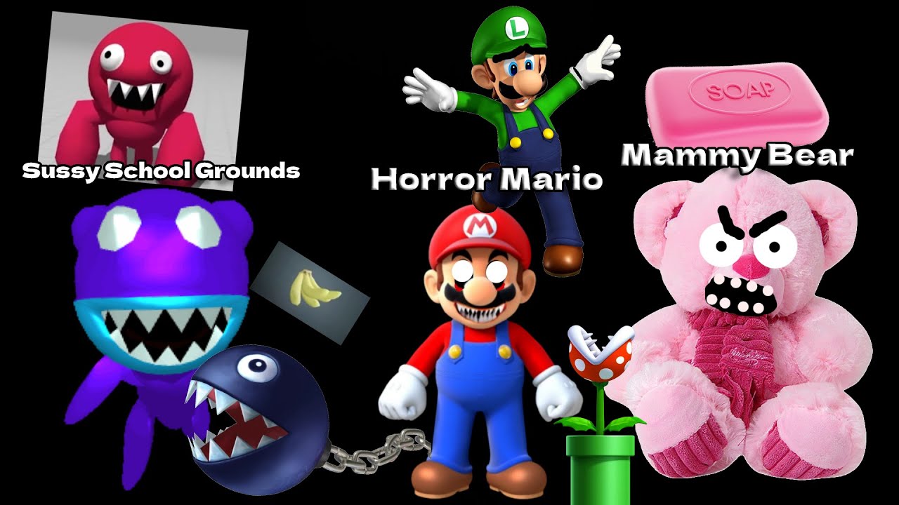 Vrcc87 Plays Sussy SchoolGrounds, Horror Mario, and Mammy bear! - YouTube