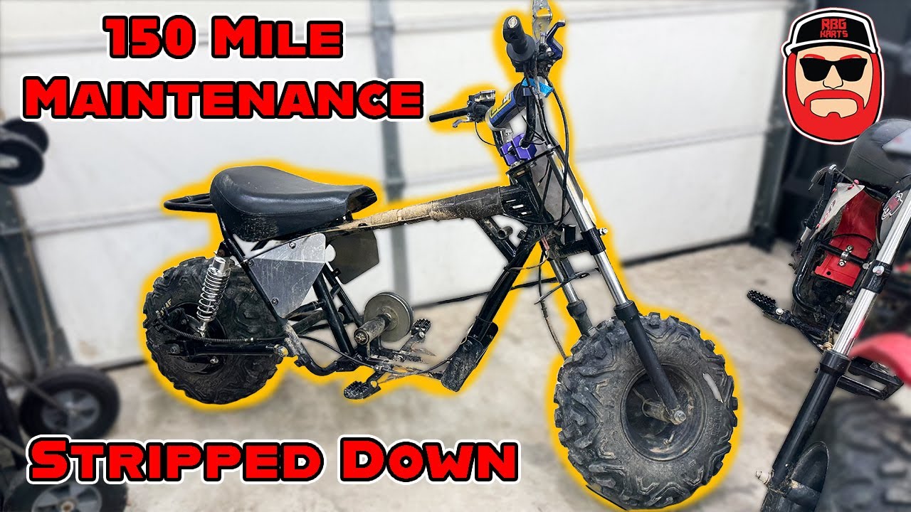Mini Bike 150 Mile Ride Maintenance - YouTube