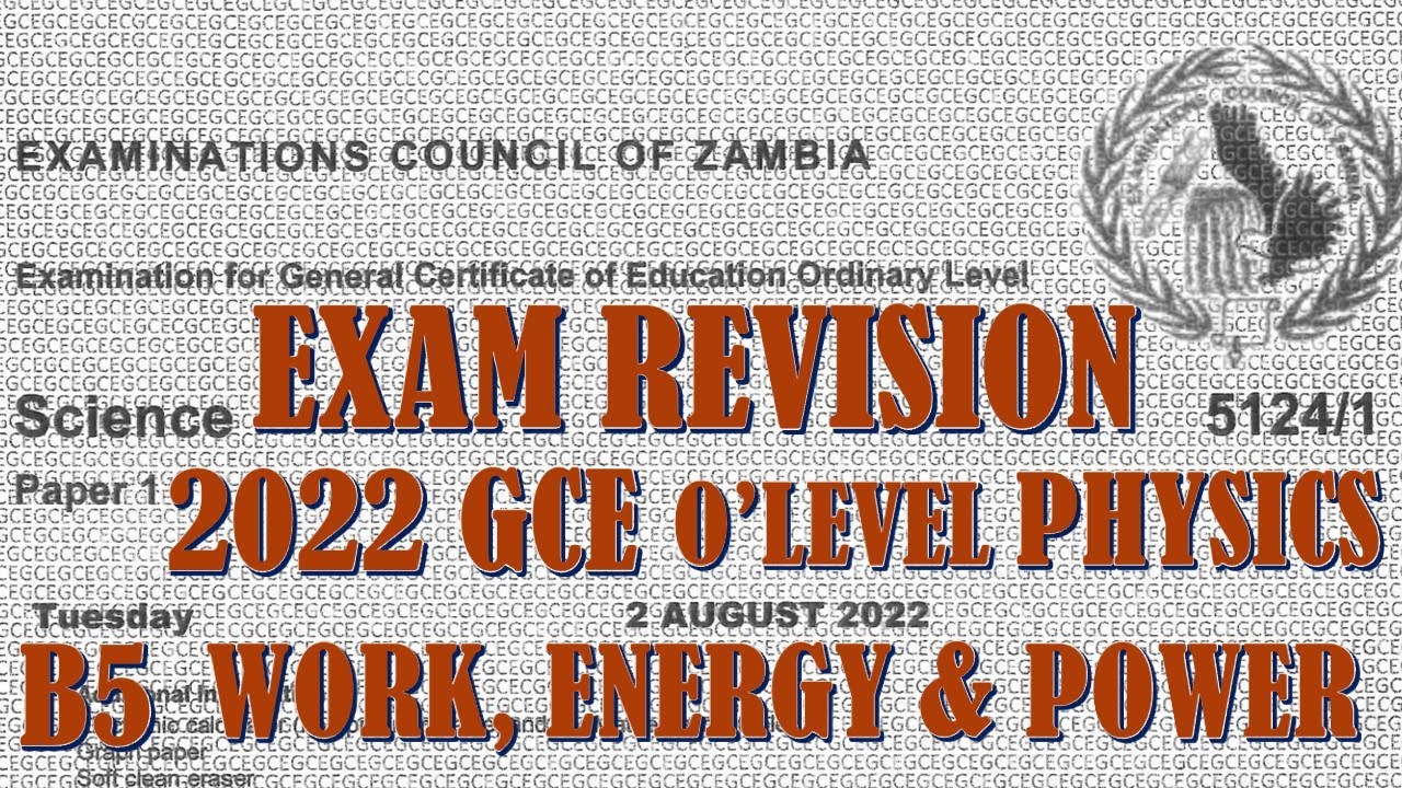 2022 GCE SCIENCE PAPER 1 QUESTION B5 - YouTube