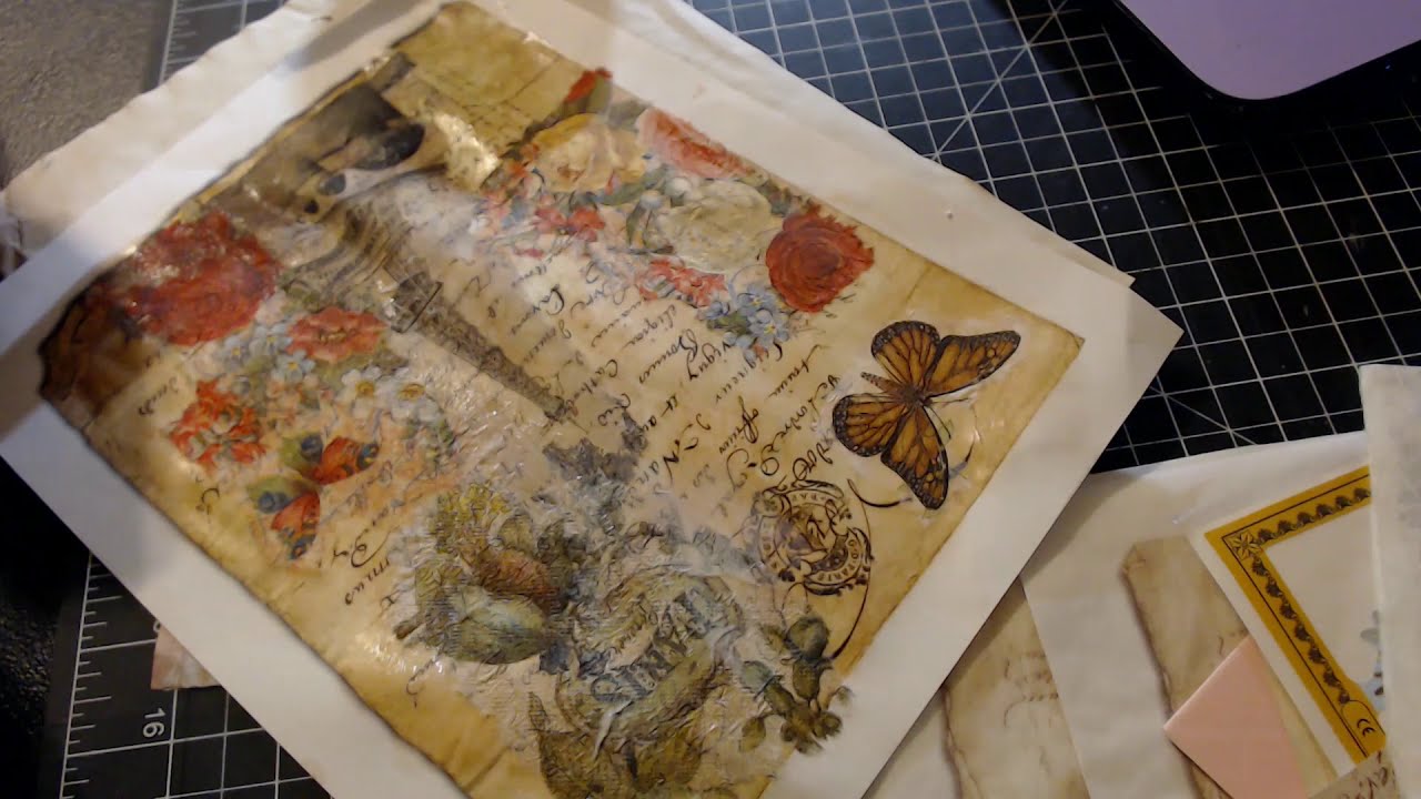 Collage & Decoupage Sample #2 Craft n Chat - YouTube