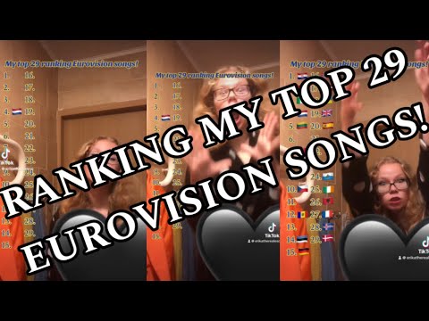 My top 29 RANKING EUROVISION SONGS! - YouTube