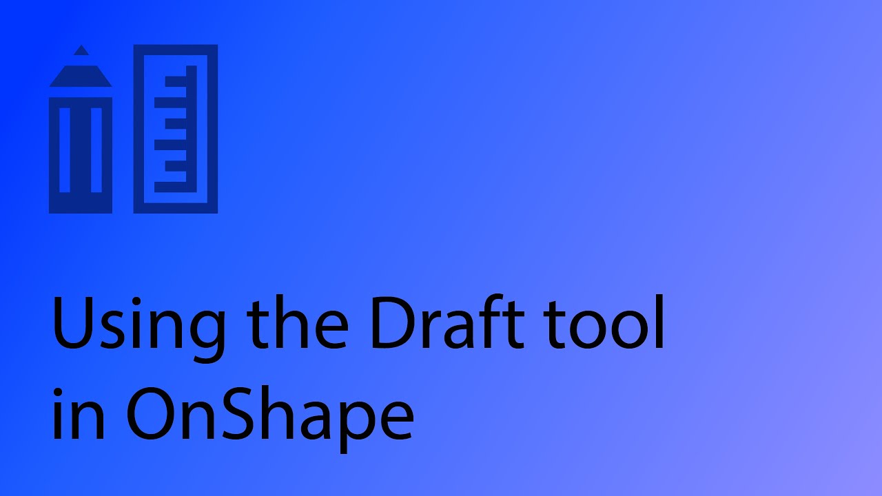Onshape CAD Tutorial 12 - Draft tool - YouTube