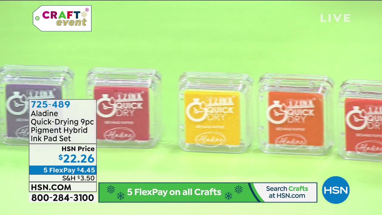 Aladine QuickDrying Pigment Hybrid Ink Pad Set of 9 - YouTube
