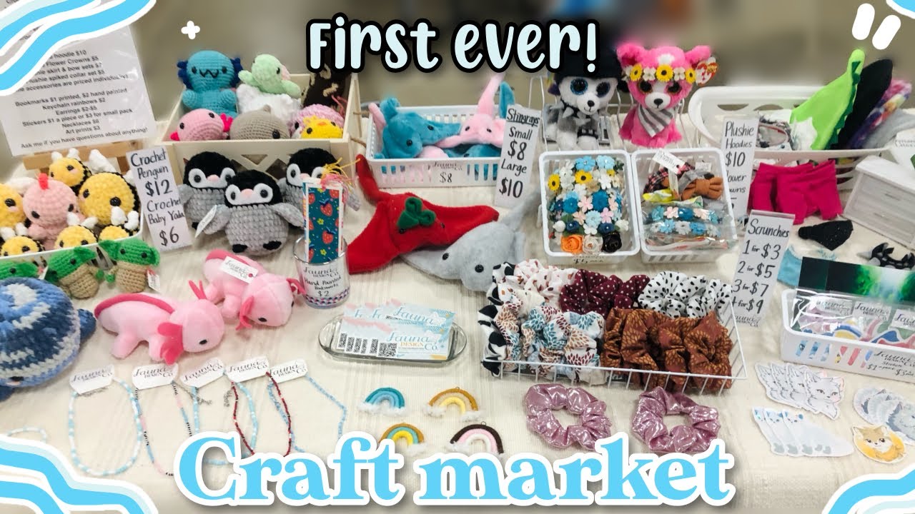 Selling my crafts at a Market for the first time! | Craft fair prep ...