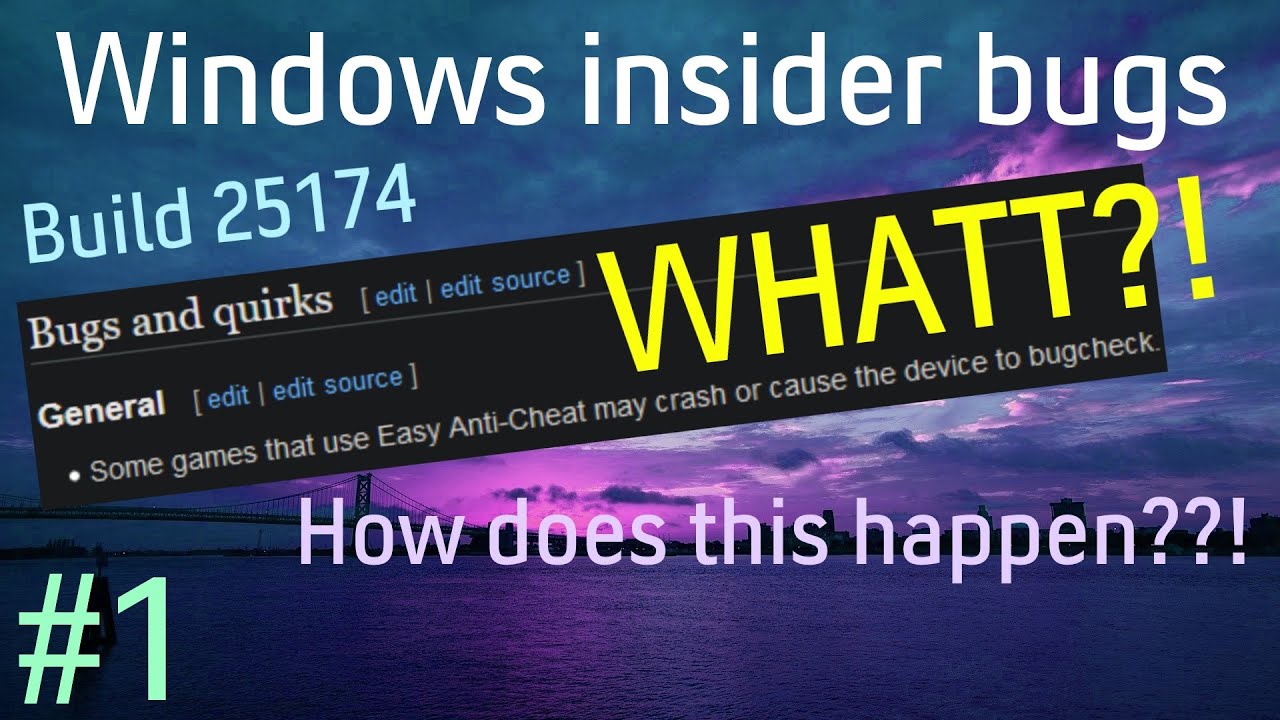 Reading the funniest Windows insider bugs #1 - YouTube