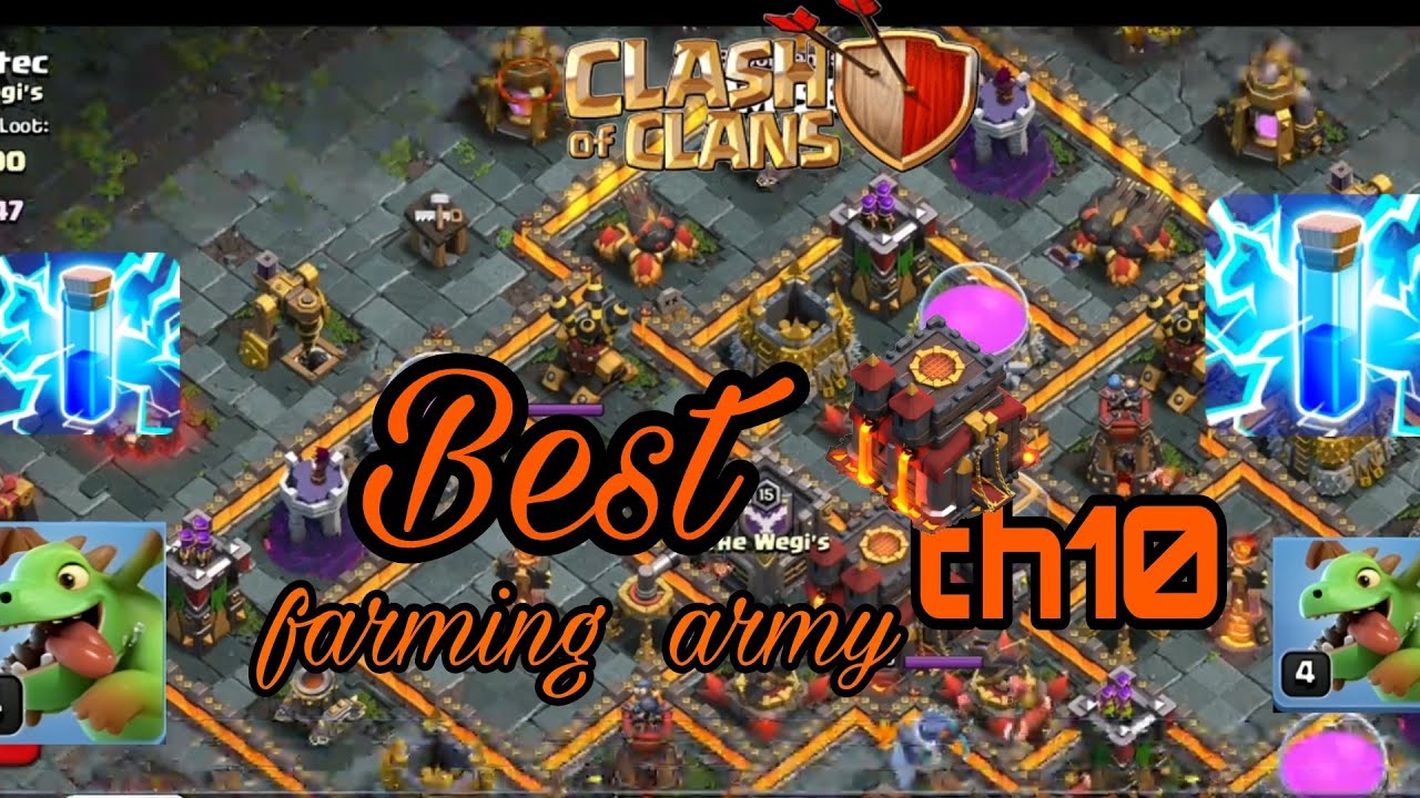 best farming army for th9,th10 | clash of clans | pnocchio - YouTube