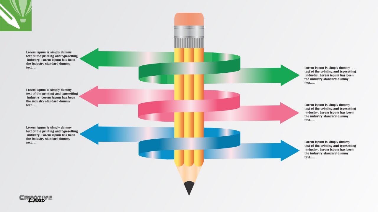 How to Create Infographic Pencil Design || Infographic Pencil Logo In ...