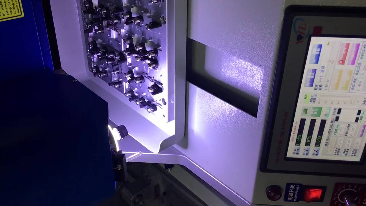 SUNSHINE Automatic BGA IC grinding machine - YouTube