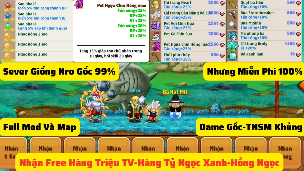 Nro Lậu-Sever Free Mọi Thứ-Giống NRO Gốc 99%-Full Map Và Mod-TNSM Cực ...