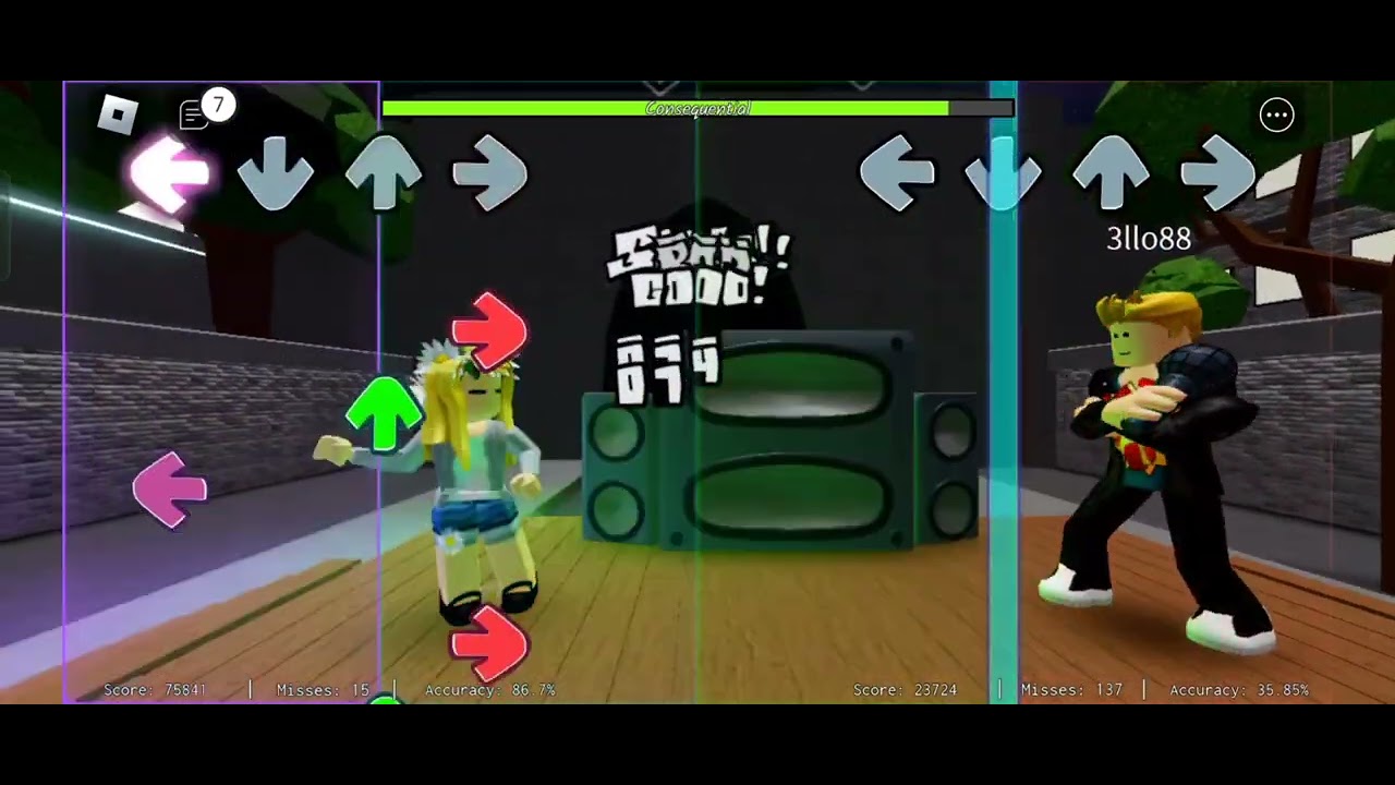 Playing fnf with many people - YouTube