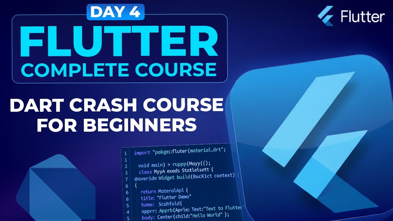 Dart Crash Course for Beginners | All Basics Covered- Flutter Course for Beginners #4 - YouTube