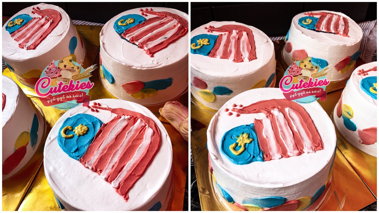 MERDEKA! MALAYSIAN INDEPENDENT DAY MINIMALIST CAKE DESIGN 🇲🇾 - YouTube