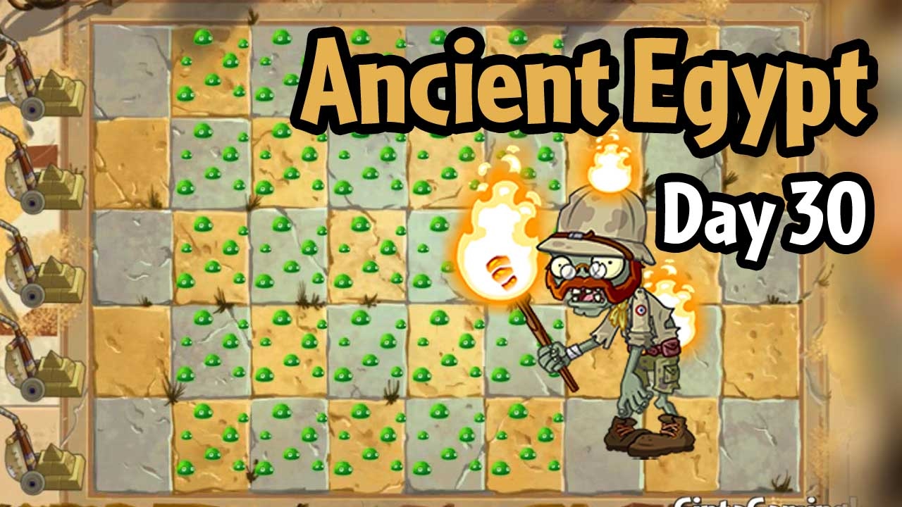 Plants vs Zombies 2 - Ancient Egypt Day 30: Torchlight Zombie | More ...